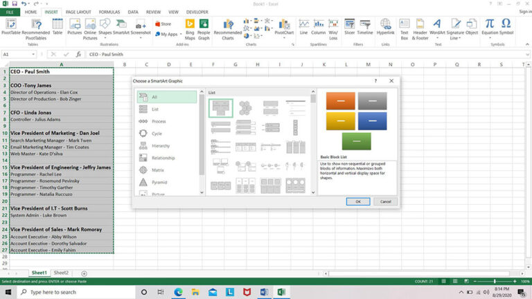 How to make an Organizational Chart in Excel? - My Chart Guide