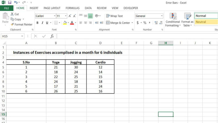 How To Add Error Bars in Excel? - My Chart Guide