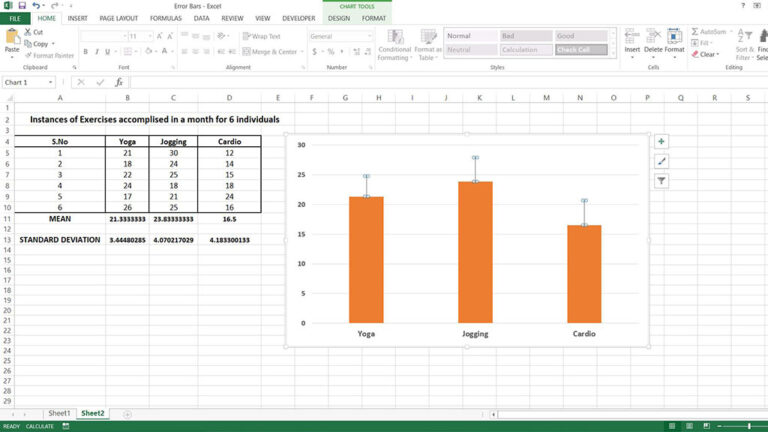 How To Add Error Bars in Excel? - My Chart Guide