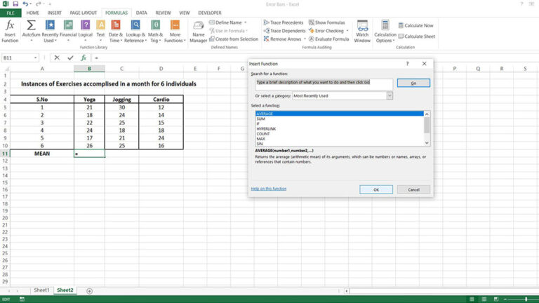 How To Add Error Bars in Excel? - My Chart Guide