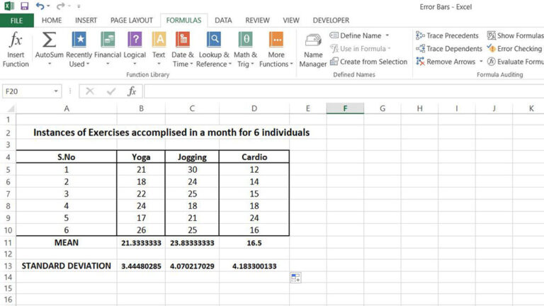 How To Add Error Bars in Excel? - My Chart Guide