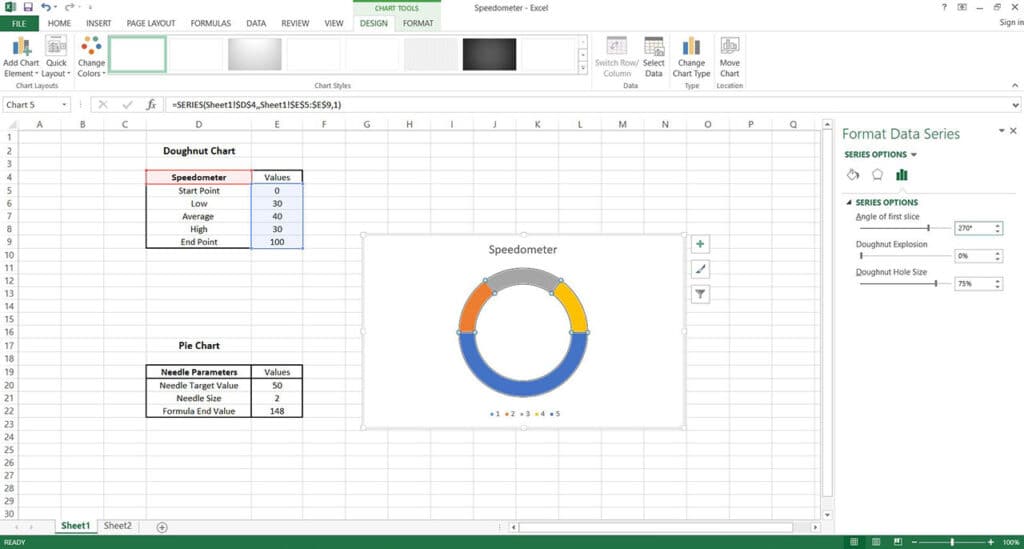 How to Make a Speedometer Chart in Excel? - My Chart Guide