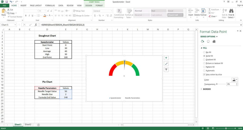 How to Make a Speedometer Chart in Excel? - My Chart Guide