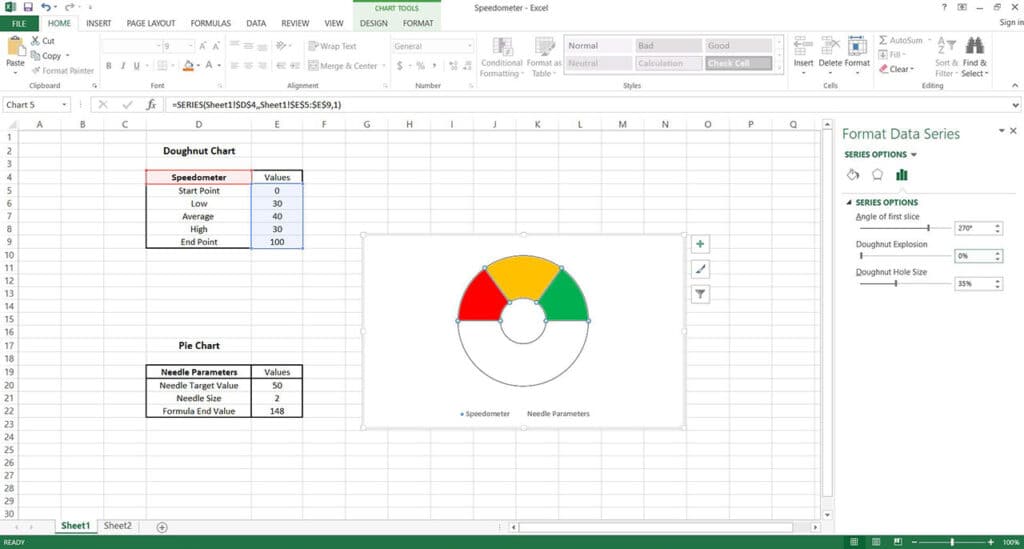 How to Make a Speedometer Chart in Excel? - My Chart Guide