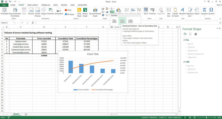 How to Create Pareto Chart in Microsoft Excel? - My Chart Guide