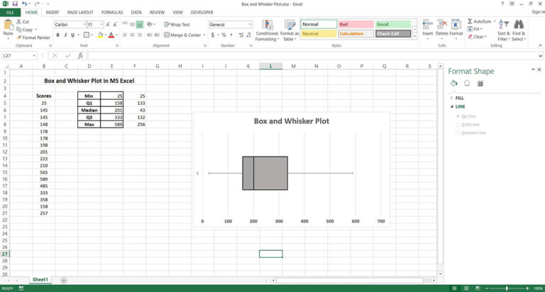 How to Create Box and Whisker Plots in Excel - My Chart Guide