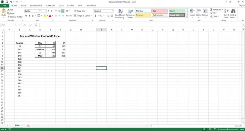 How to Create Box and Whisker Plots in Excel - My Chart Guide