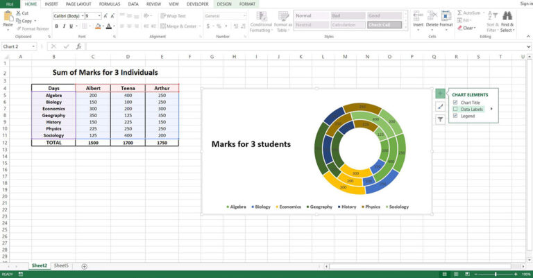 How to Create Doughnut Chart in Microsoft Excel - My Chart Guide